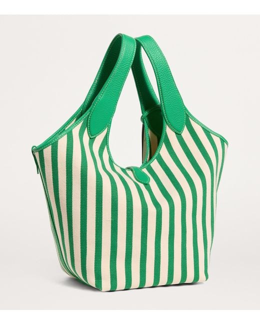 Polo Ralph Lauren Medium Striped Polo Play Tote Bag in Green | Lyst