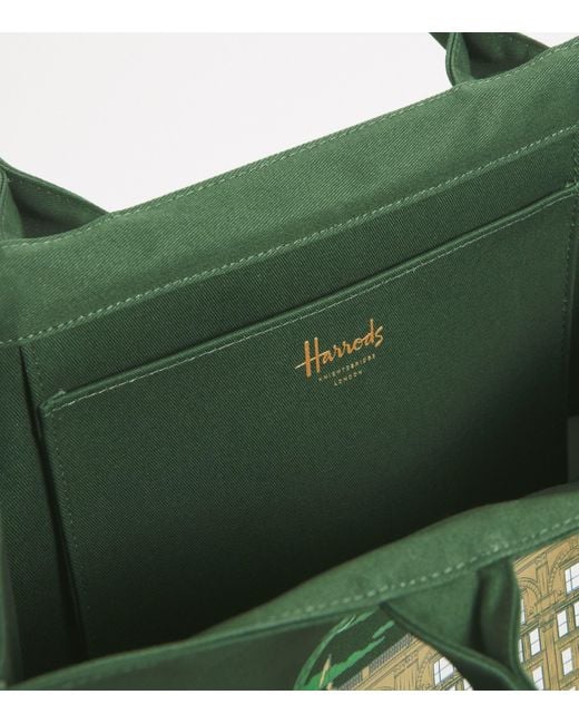 Harrods Cotton Heritage Grocery Shopper Bag in Green | Lyst