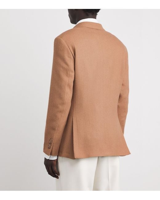 Polo Ralph Lauren Camel Hair Double-Breasted Blazer in Brown for Men ...