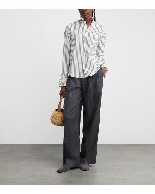 With Nothing Underneath Cotton Voile Kew Blouse in White | Lyst UK