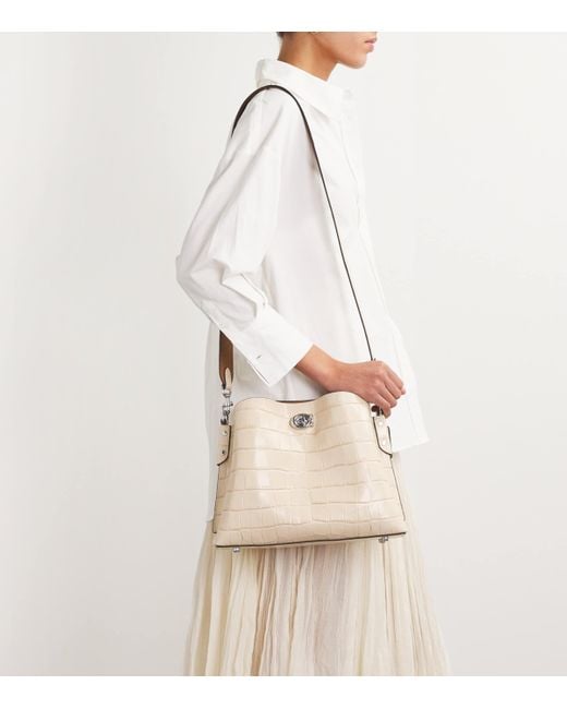 COACH Leather Willow Bucket Bag in Natural | Lyst