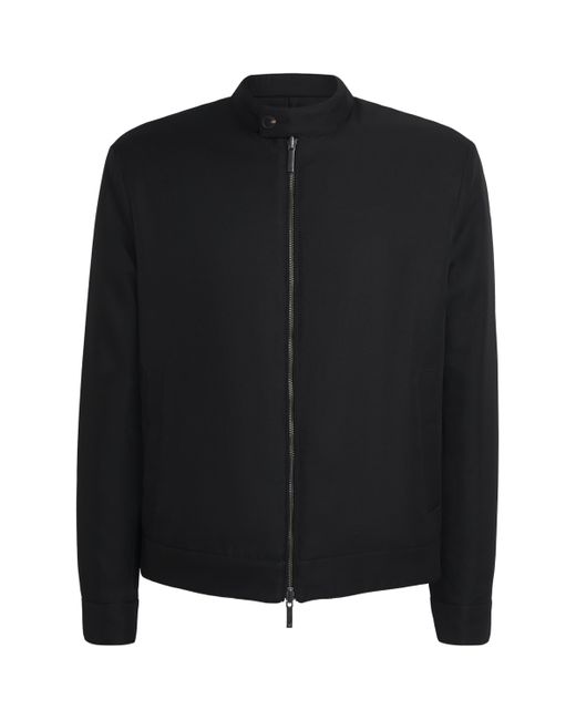 Emporio Armani Technical Fabric Blouson Jacket in Black for Men | Lyst UK