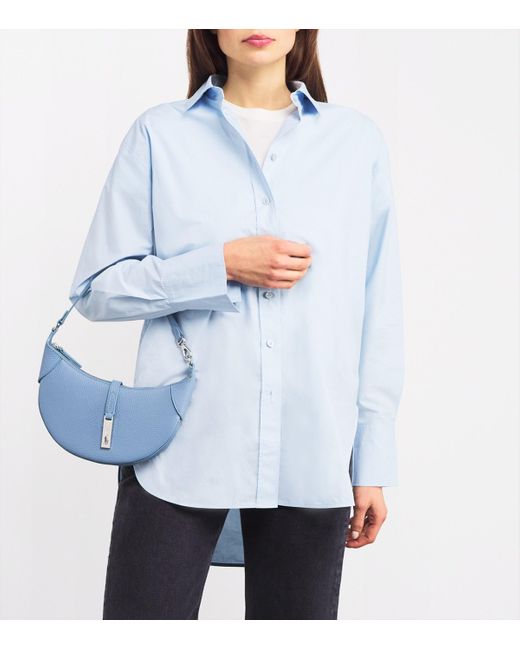 Polo Ralph Lauren Leather Polo Id Shoulder Bag in Blue | Lyst