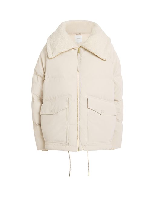 Varley Down Roseville Puffer Jacket in Natural | Lyst