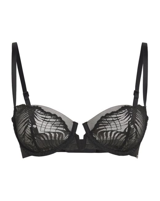 Calvin Klein Lace Unlined Balconette Bra in Black | Lyst