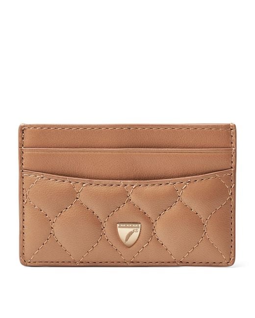 Aspinal of London Leather Slim Card Holder in Brown | Lyst UK