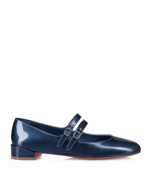 Christian Louboutin Sweet Jane Leather Ballet Flats in Blue | Lyst