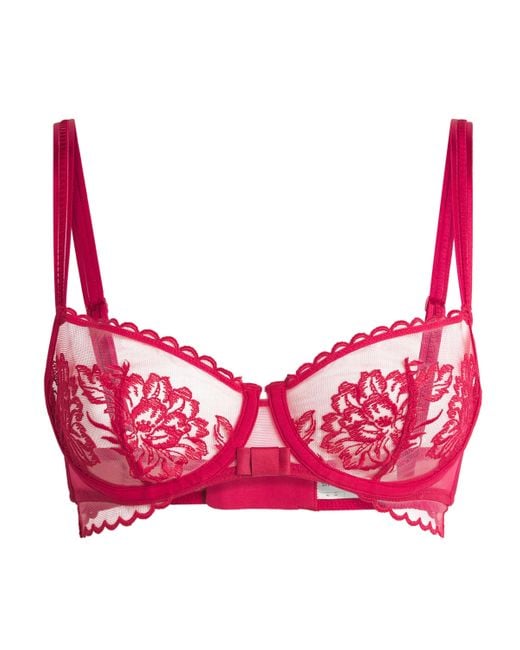 Simone Perele Romance Half-Cup Bra in Pink | Lyst