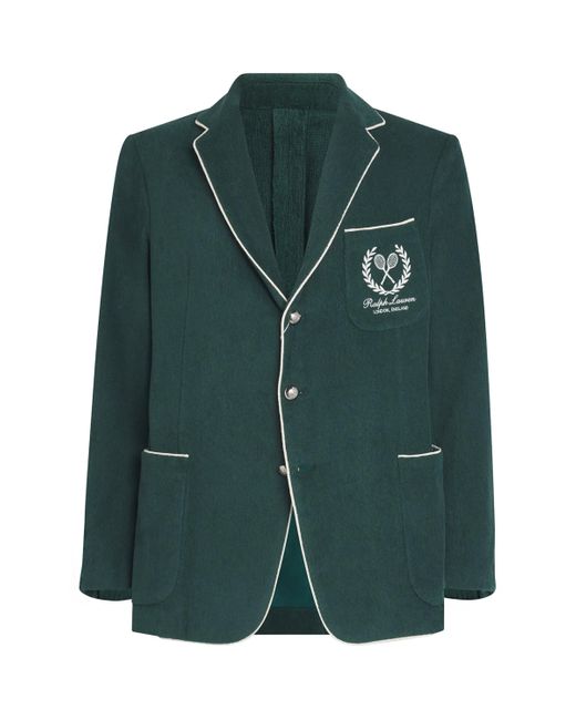 Ralph Lauren X Wimbledon Cotton Terry Blazer in Green for Men | Lyst