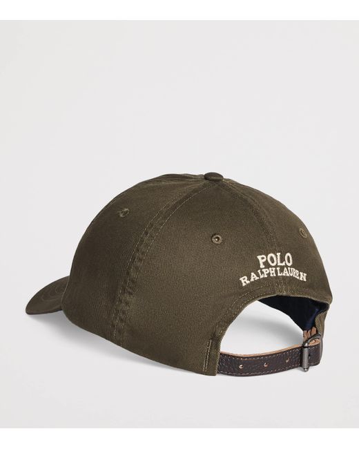 Polo Ralph Lauren Embroidered Polo Bear Cap in Green for Men | Lyst UK