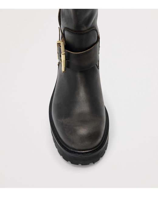 AllSaints Leather Tay Boots in Black | Lyst UK