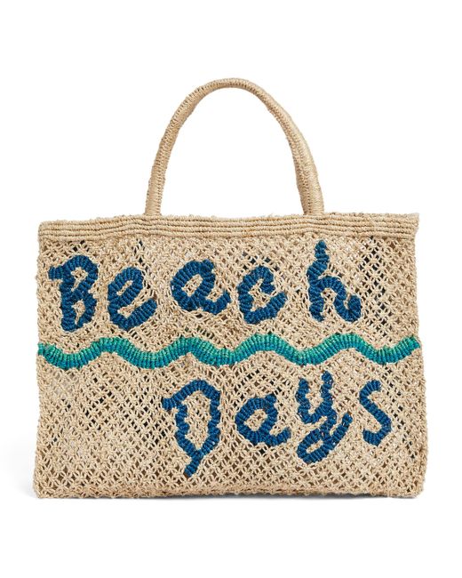 The Jacksons Small Beach Days Tote Bag in Blue | Lyst