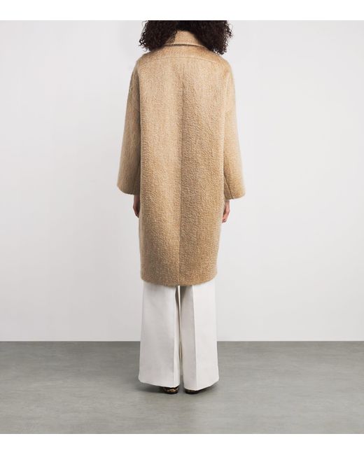 JOSEPH Wool-Blend Water Weave Alder Coat in Natural | Lyst UK