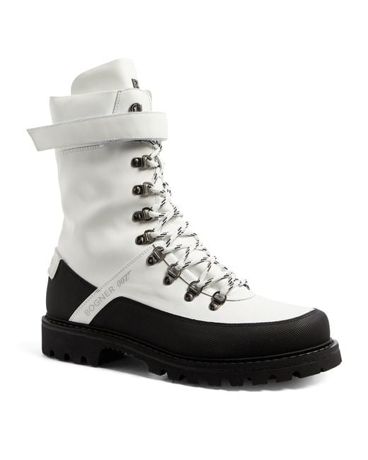 Bogner X James Bond Leather Helsinki Boots in White for Men | Lyst