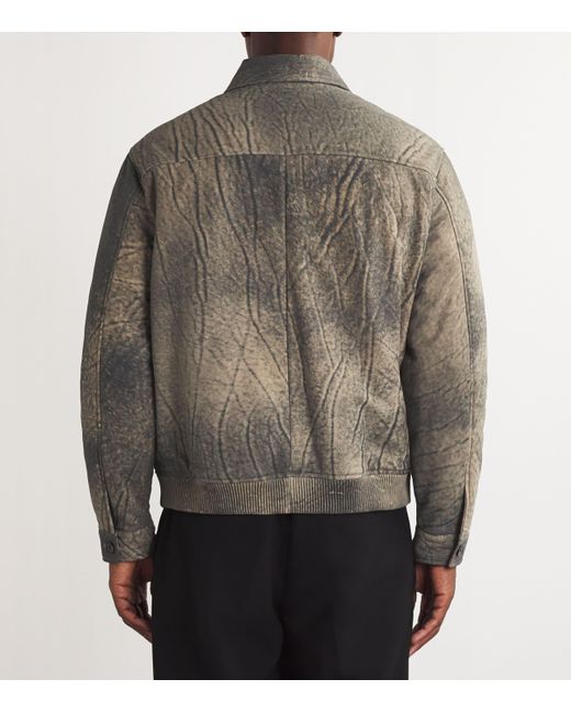 Closed Faded Leather Jacket in Green for Men | Lyst