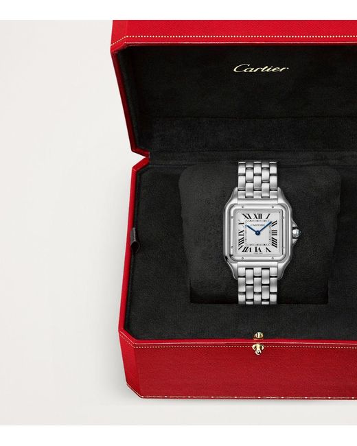 Cartier Ca L Wat Ss Panthere Spinel Qtz Bw in Metallic | Lyst Canada