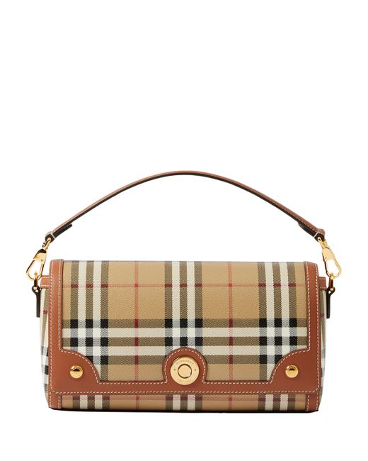 Burberry Check Top-Handle Bag in Metallic | Lyst