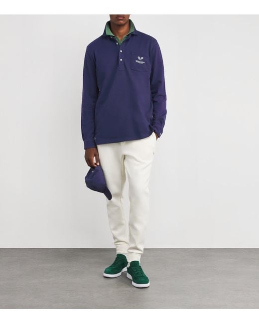 Ralph Lauren X Wimbledon Cotton Logo Crest Polo Shirt in Blue for Men | Lyst UK
