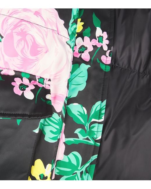 MAX&Co. Floral Puffer Jacket in Green | Lyst