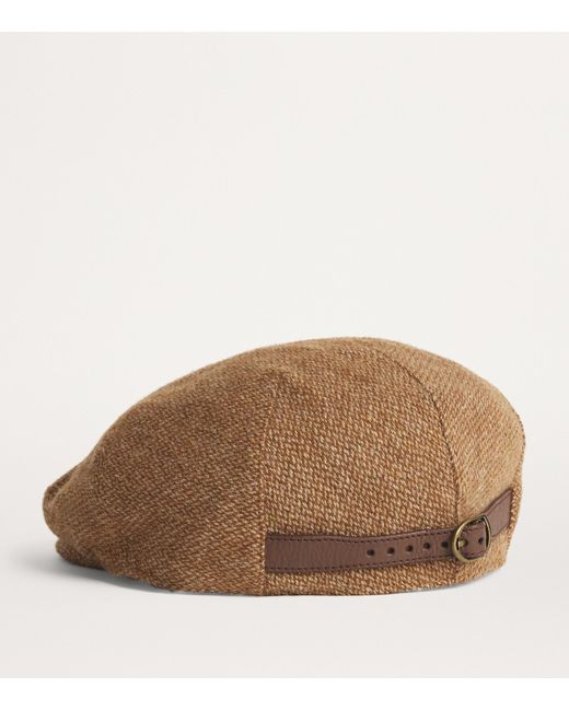 Polo Ralph Lauren Wool Flat Cap in Brown for Men | Lyst