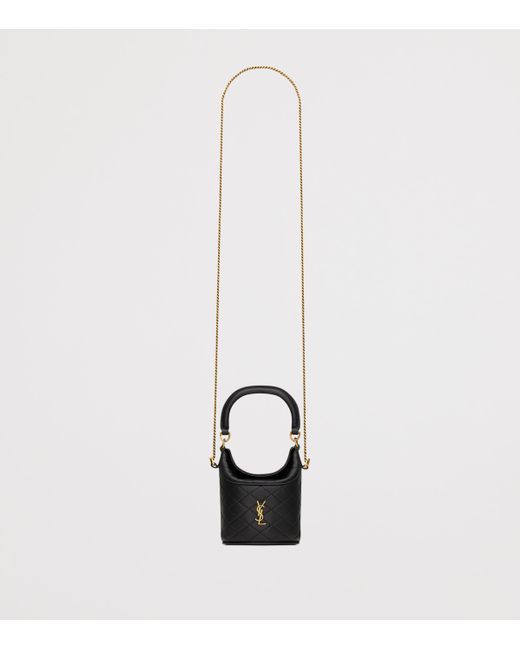 Saint Laurent Mini Gaby Bucket Bag in Black | Lyst