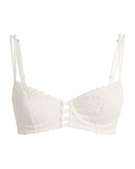 Simone Perele Lace Symphonie Half-Cup Bra in White | Lyst