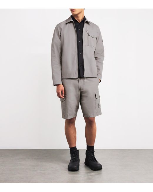 Stone Island Cotton Ghost Cargo Shorts in Gray for Men | Lyst