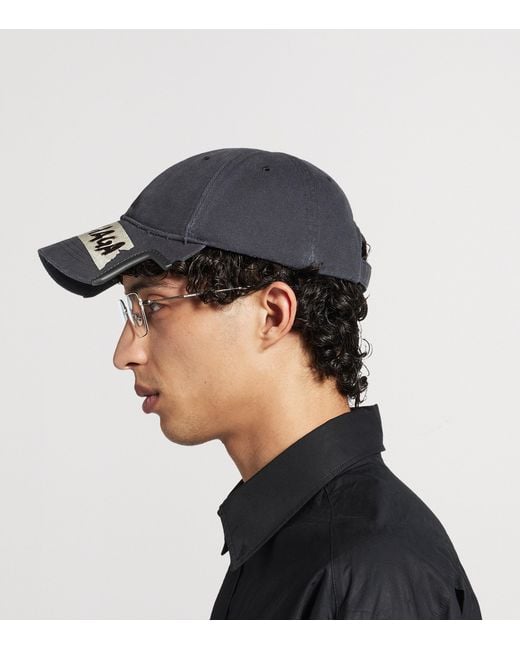 Balenciaga Cotton Masking Tape Logo Cap in Blue for Men | Lyst UK