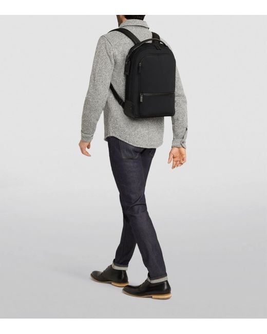 Tumi Harrison Leather Backpack in Brown | Lyst