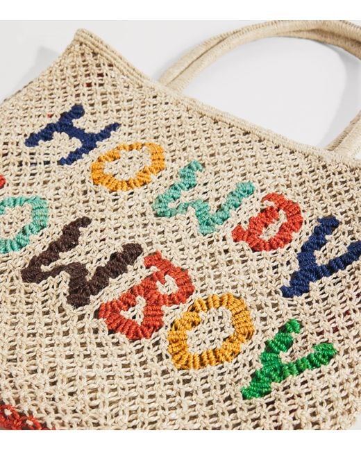 The Jacksons Small Jute Howdy Cowboy Tote Bag | Lyst
