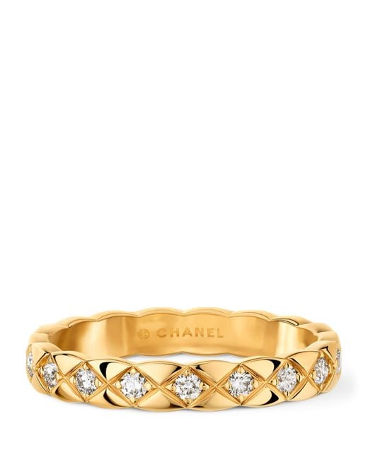 CHANEL And Diamond Coco Crush Ring in Metallic | Lyst UK