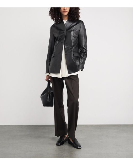 Arma Leather Juno Jacket in Black | Lyst UK