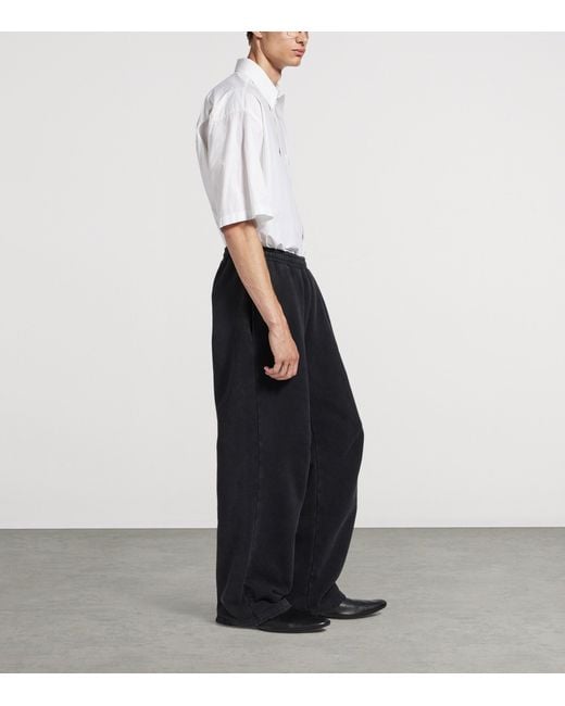 Balenciaga Cotton Masking Tape Logo Sweatpants in Black for Men | Lyst UK