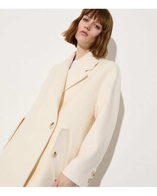 MAX&Co. Wool-Cashmere Overcoat in White | Lyst UK