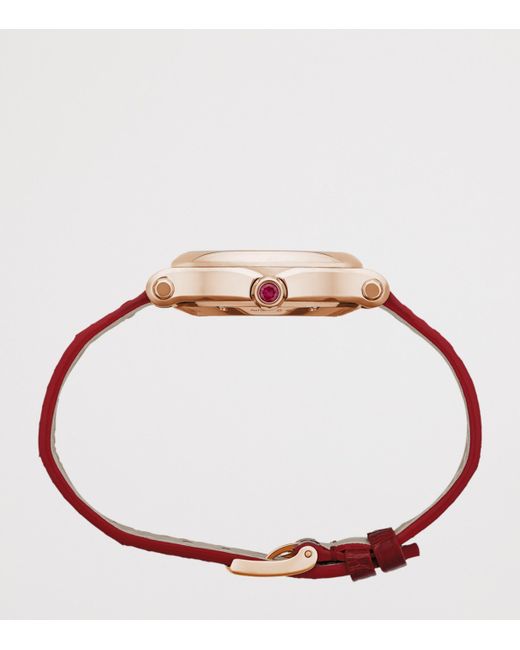 Chopard And Diamond Happy Sport Watch in Red | Lyst UK