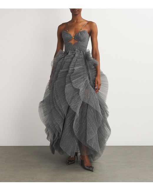 Maria Lucia Hohan Sureya Gown in Gray | Lyst