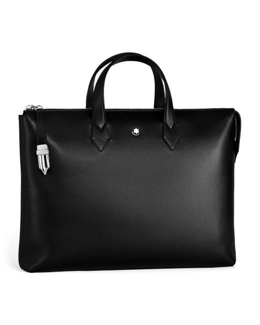 Montblanc Leather Soft Tote Bag in Black for Men | Lyst