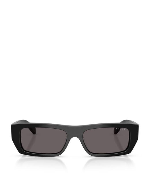 Vogue Rectangular Sunglasses in Grey | Lyst Canada