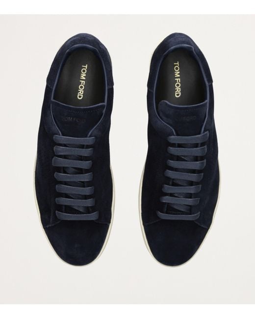 Tom Ford Suede Warwick Sneakers in Blue for Men | Lyst