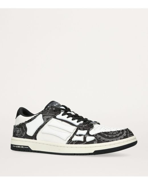 Amiri Leather Skel Low Skeleton Sneakers in White for Men | Lyst
