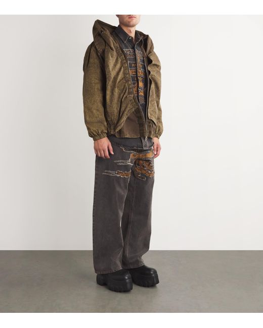 Y. Project Two-In-One Hooded Bomber Jacket in Brown for Men | Lyst