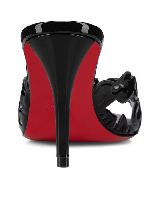 Christian Louboutin Apostropha Petunia Pvc Mules 80 in Black | Lyst