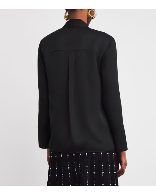 JOSEPH Tie-Detail Adele Blouse in Black | Lyst UK