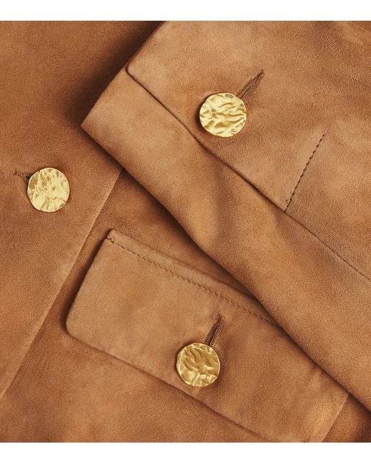 Arma Suede Gaya Jacket in Brown | Lyst UK