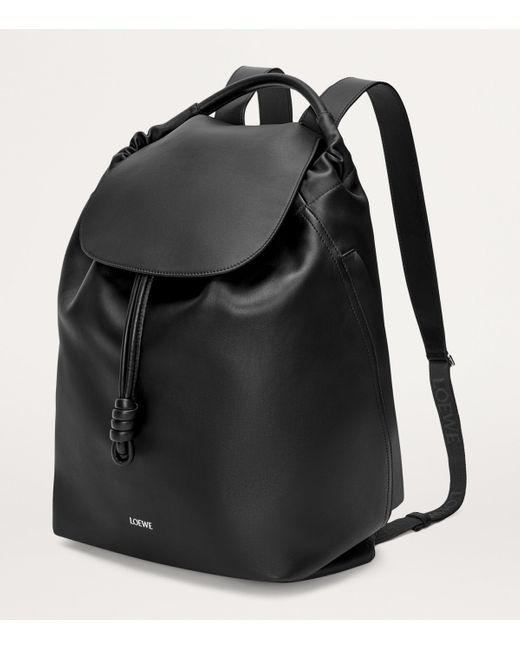 Loewe Leather Flamenco Backpack in Black for Men | Lyst