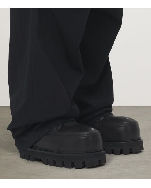 Alexander McQueen Leather Sofa Boots in Black for Men | Lyst