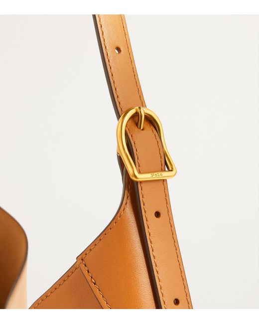 Polo Ralph Lauren Medium Polo Id Shoulder Bag in Brown | Lyst