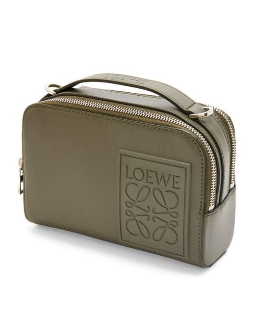 Loewe Mini Leather Camera Cross-Body Bag in Green | Lyst