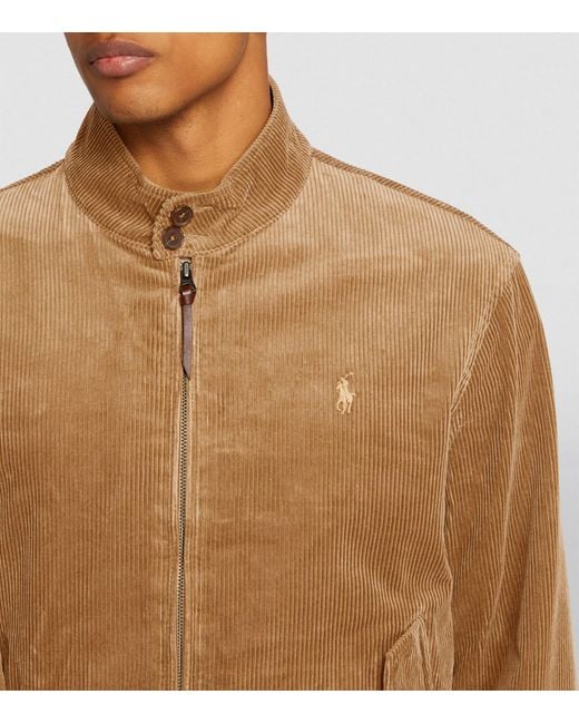 Polo Ralph Lauren Corduroy Bomber Jacket in Brown for Men | Lyst