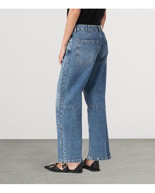 AllSaints Tay Carpenter Wide-Leg Jeans in Blue | Lyst UK